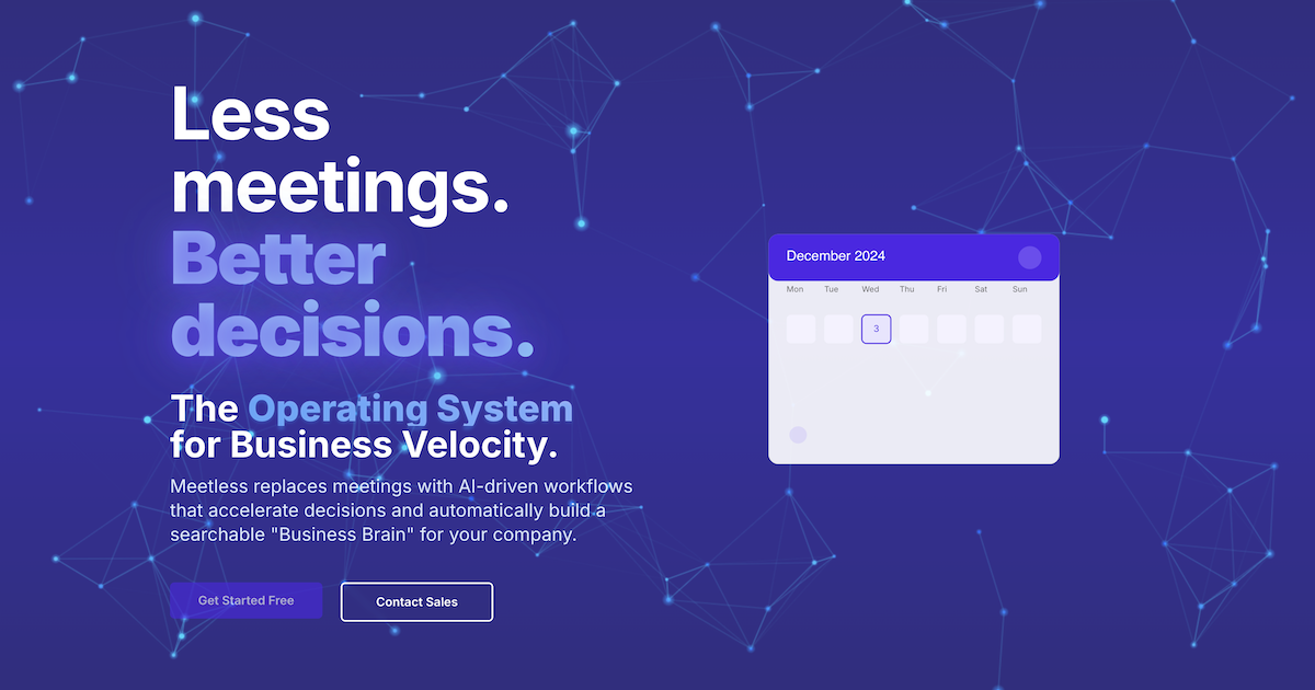 Meetless | Less Meeting. Better Decisions.